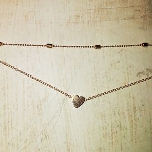 Jewelry | Dainty Gold Heart Ball Chain Layered Anklet | Poshmark